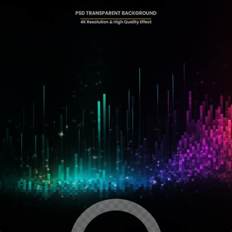Premium Psd Colorful Equalizer Background Stylish Gradient In Stripes Form On Black Background