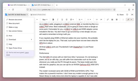 I Love Proton S Private Distraction Free Alternative To Google Docs