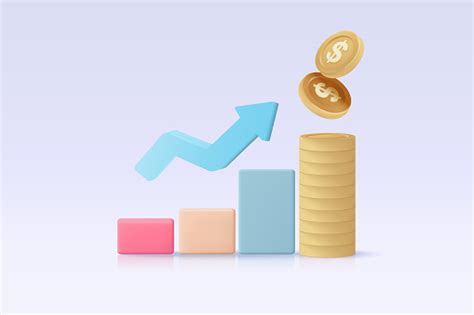 성공적인 새로운 아이디어를위한 3d 리더십 배경에 우수한 투자 비즈니스 그래프 돈 동전과 그래프 개념으로 투자 창조적 인 솔루션