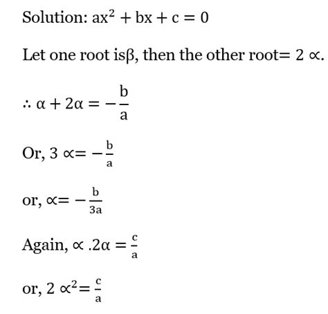 Wbbse Solutions For Class 10 Maths Chapter 1 Quadratic Equations In One