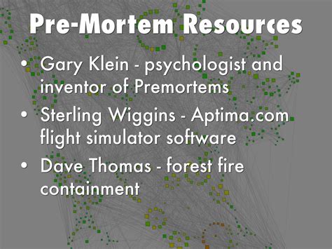 Pre Mortems By Julie Green Pre Mortems By Julie Green