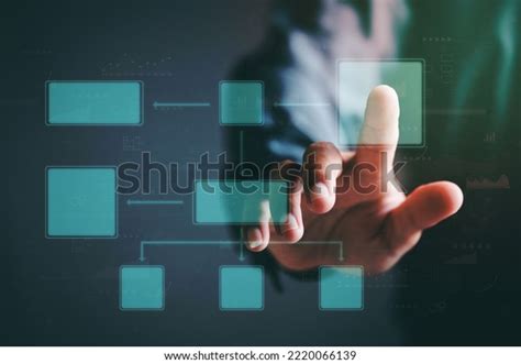 Businessman Analyze Processes Automate Workflows Flowchartsproblem