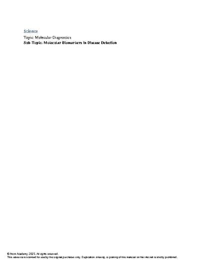 20 Writing Prompts Molecular Biomarkers In Disease Detection 20