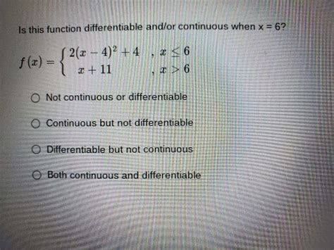 Solved Is This Function Differentiable Andor Continuous