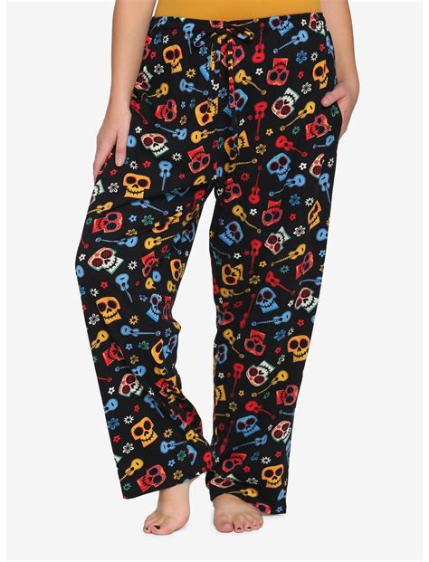 Disney Pixar Coco Guitar And Sugar Skull Pajama Pants Plus Size Hot Topic