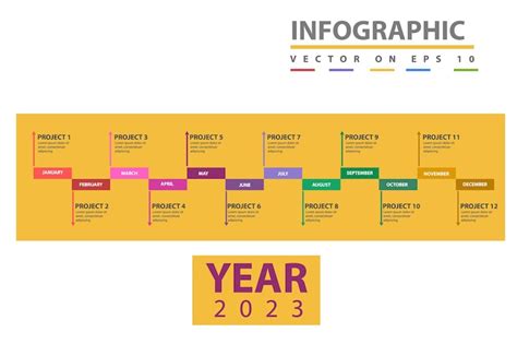 비즈니스를 위한 인포그래픽 템플릿입니다 표 프레젠테이션이 포함된 월별 최신 타임라인 Gantt 차트 프리미엄 벡터