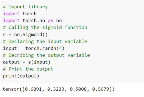 Pytorch Nn Sigmoid Tutorial With Example Python Guides