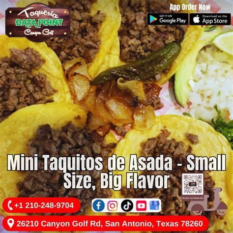 Taqueria 🌮 Mini Taquitos De Asada Small Size Big Flavor Bite Into
