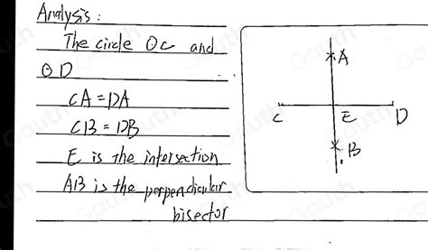 Solved 2 Given Construct The Perpendicular Bisector Label The