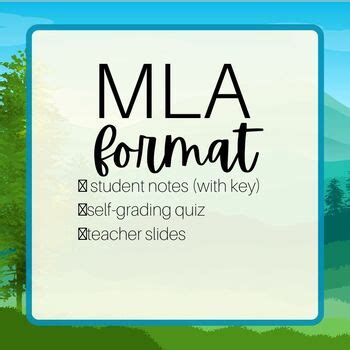 MLA Formatting By Teaching With Coffee And Grace TPT