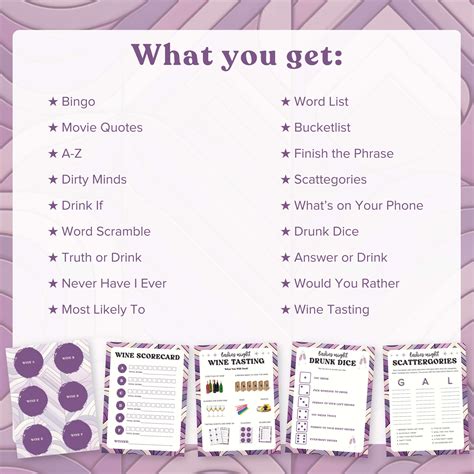 Printable Ladies Night Games 18 Game Bundles Ladies Night Party Games