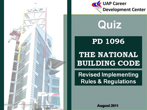BldgLaws Quiz 1 National Building Code Architecture Review
