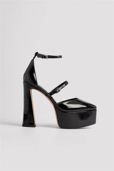 Pointy Plateau Heels Black Na Kd
