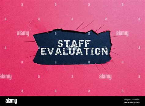 Sign Displaying Staff Evaluation Business Overview Clarifies The
