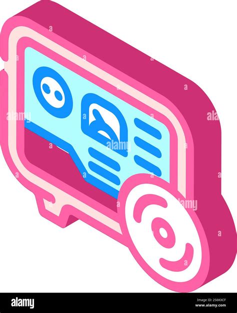 Gas Meter Fuel Indicator Isometric Icon Vector Gas Meter Fuel Indicator Sign Isolated Symbol