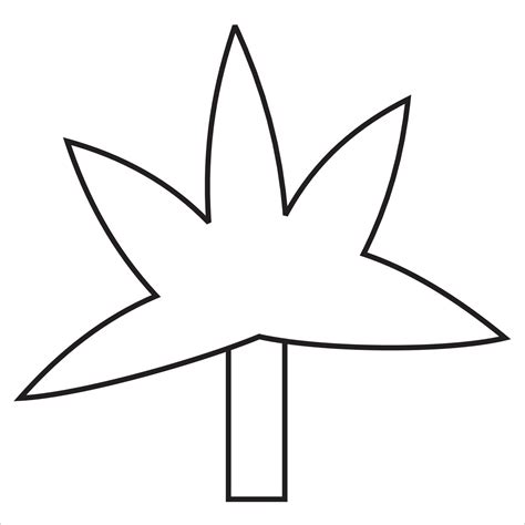 Vector Image Of Cassava Leaves Black And White Color With