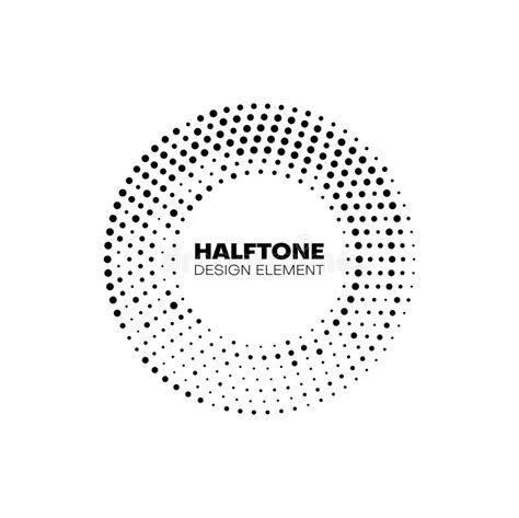 Halftone Circle Frame Border With Pattern Of Dots Stock Vector Illustration Of Texture Circle