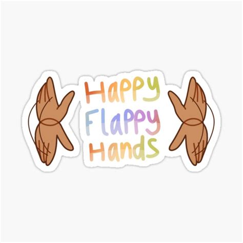Happy Flappy Hands Sticker For Sale By Jasitup Redbubble