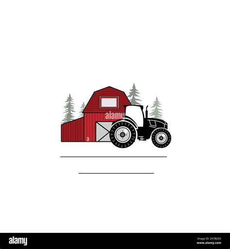 Agriculture With Tractor Vector Illustration Stock Vector Image And Art
