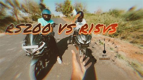 Bajaj Pulsar Rs200 Vs Yamaha R15v3 Bs3 Race Itzroshu Youtube
