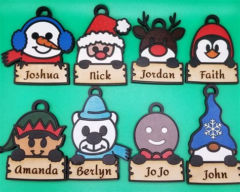 Personalized Christmas Ornaments Made On A Glowforge Glowforge