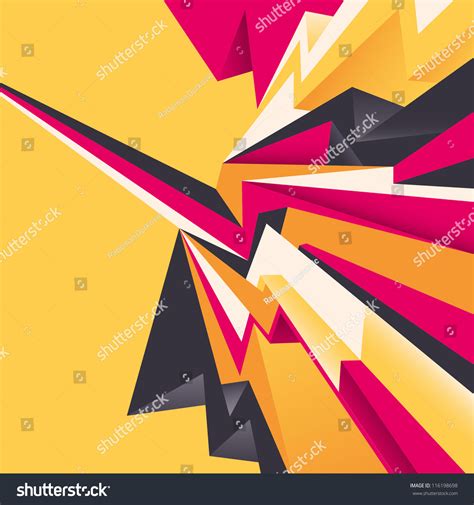 Abstract Layout Angular Shapes Vector Illustration Stock Vector