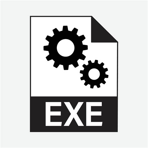 EXE File Formats Icon Vector Vector Art At Vecteezy