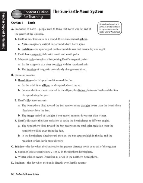 the sun earth moon system worksheet answer key the earth images