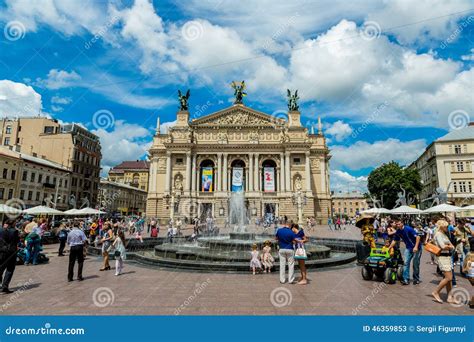 Academic Opera And Ballet Theatre In Lviv Ukraine Editorial Stock