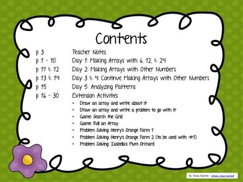 Multiplication Array Activity With Flower Pots