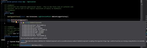 xaml only the uwp project is running stack overflow