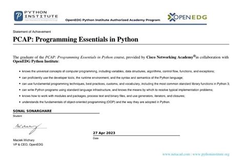 Sonal Sonarghare On Linkedin Python Programming Skills