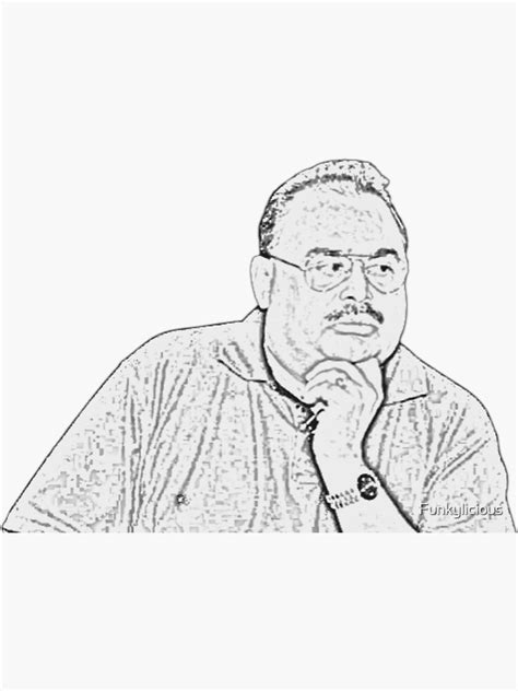 Altaf Hussain Sketch Sticker For Sale By Funkylicious Redbubble
