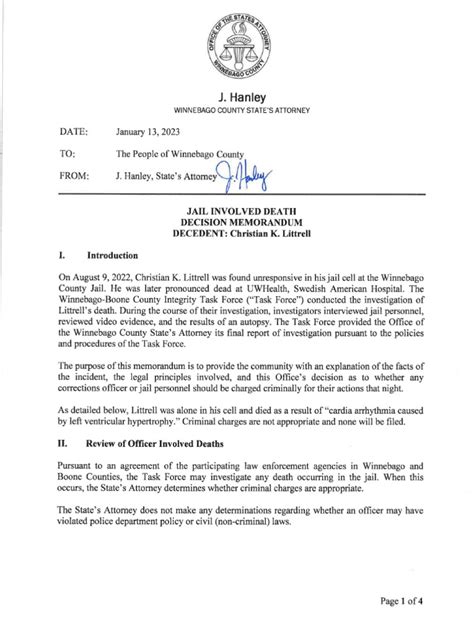 Decision Memorandum Christian Littrell 1 13 2023 Pdf