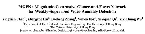 顶会aaai 2023｜香港大学提出glance And Focus网络，有效提升弱监督视频异常检测性能 知乎