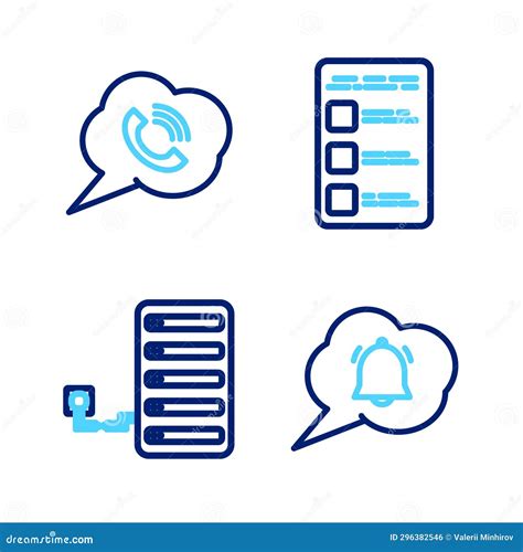 Set Line Speech Bubble Chat Notification Server Create Account Screen Mobile And With Phone