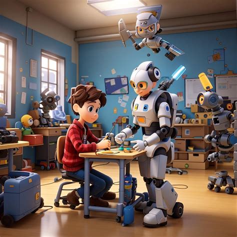 premium photo robotics workshop wonderland
