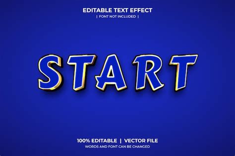 Premium Vector Start Text Effect