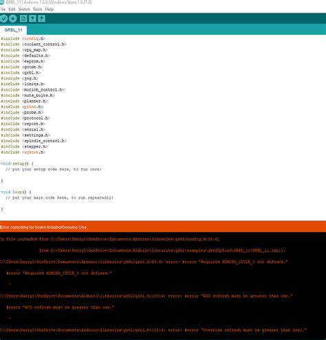 Compiling Error Grbl 1 1 Required Homing Cycle 0 Not Defined General Guidance Arduino Forum