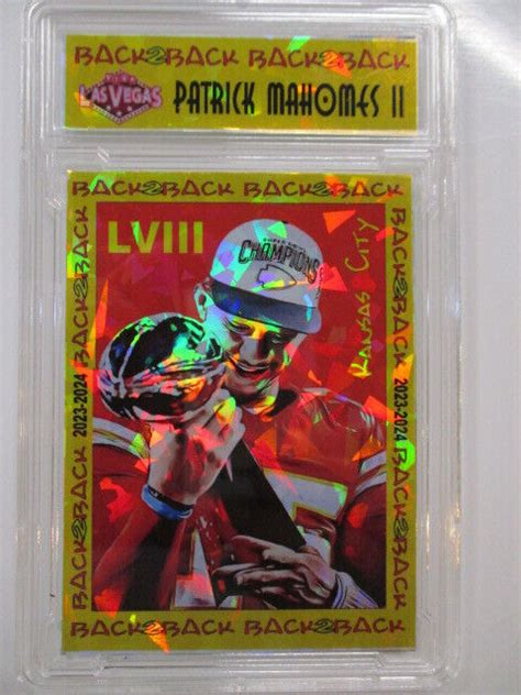 2023 Patrick Mahomes 2024 Super Bowl Aceo Ice Cartooned Sport Toonz Z