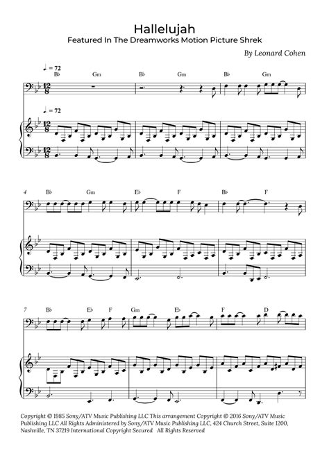 Hallelujah Arr Alex Nunes Rodrigues By Andrea Bocelli Sheet Music