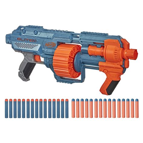 Nerf Elite 2 0 Shockwave Rd 15 Blaster 30 Nerf Darts 15 Dart Rotating