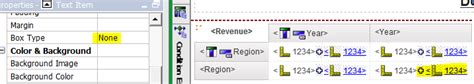 Yin Solutions The Cognos Report Toolkit Conditional Drill In Crosstab