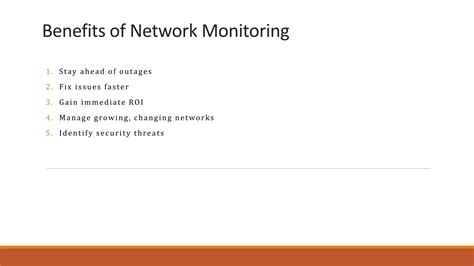 5 Benefits Of Network Monitoring Ppt