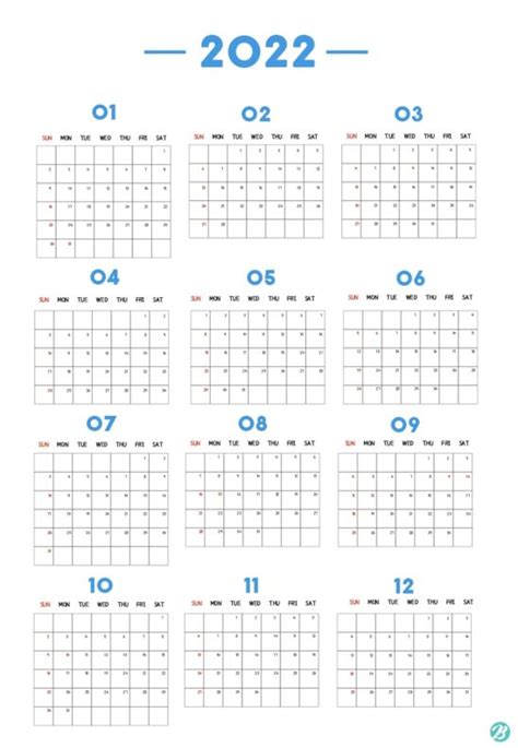 2022년 달력 일러스트 Ai 파일 다운로드 Download 2022 Calendar Vector 어반브러시