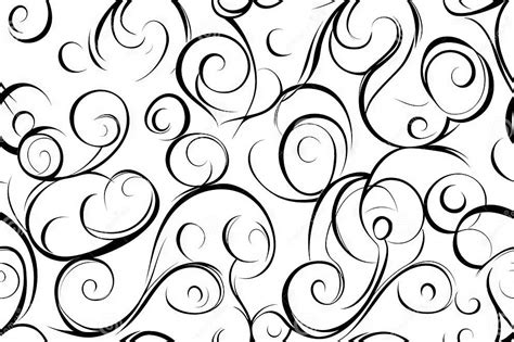 Seamless Pattern Abstract Black And White Swirling Pattern Stock Illustration Illustration