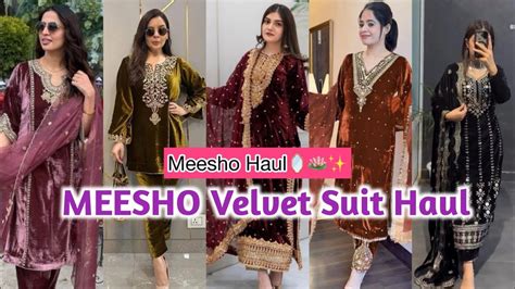 Meesho Winter Collection Haul L Velvet Suit Started From Just 500 Rs L