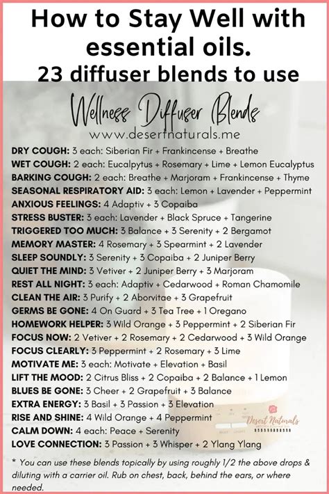 23 Essential Oil Diffuser Recipes