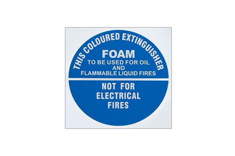 Foam Id Sign Fire And Safety Wa