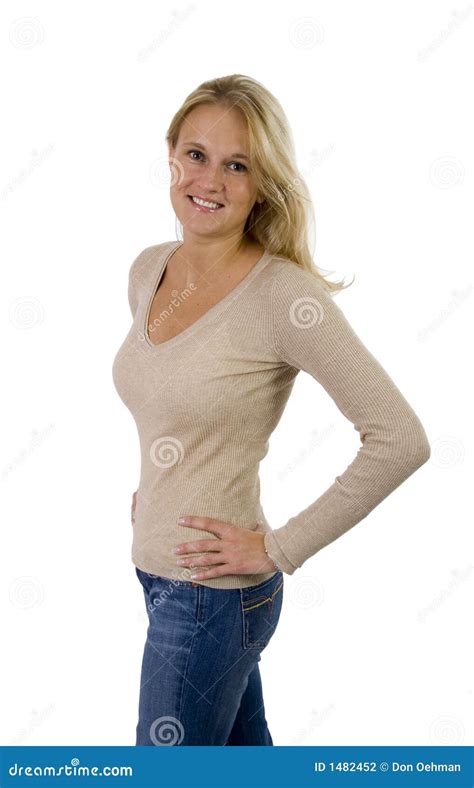 Beautiful Blonde Woman Casual Portrait Stock Photo Image Of Blonde Portrait